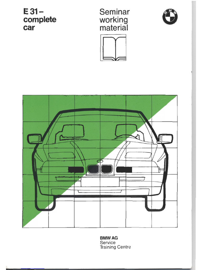 BMW E31 850i User Manual | PDF