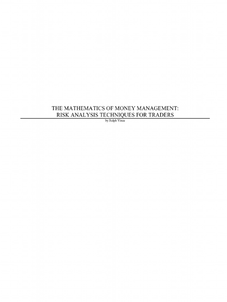 Ralph Vince - Mathematics of Money Management | PDF