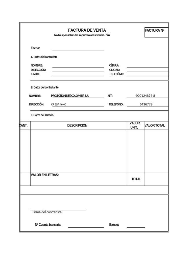 Nuevo Formato Cuenta de Cobro - Ops | PDF