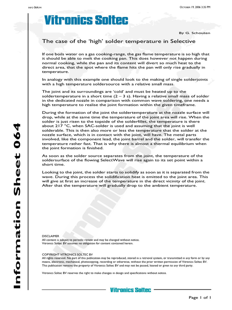 The Case of The High Solder Temperature in Selective | PDF ...