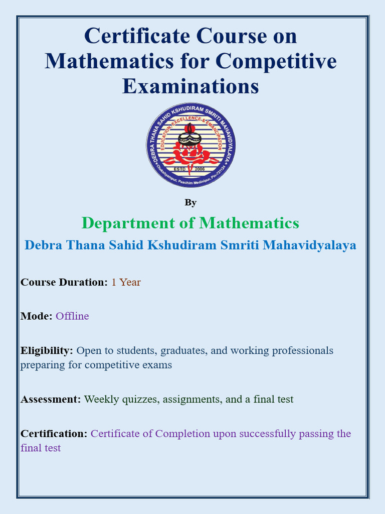 Competitive Exam Mathematics Course | PDF | Mathematics | Geometry