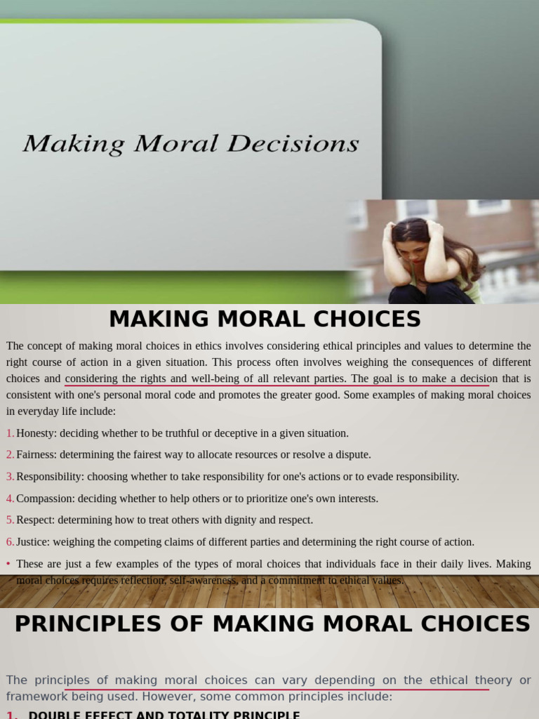 Principles of Moral Decision-Making | PDF | Utilitarianism | Love