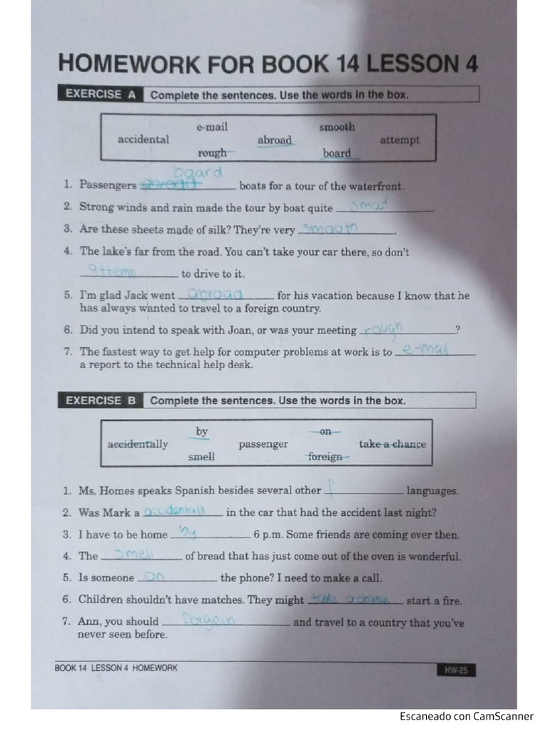 Ariadna Quino Book 14 Lesson 4 Homework | PDF