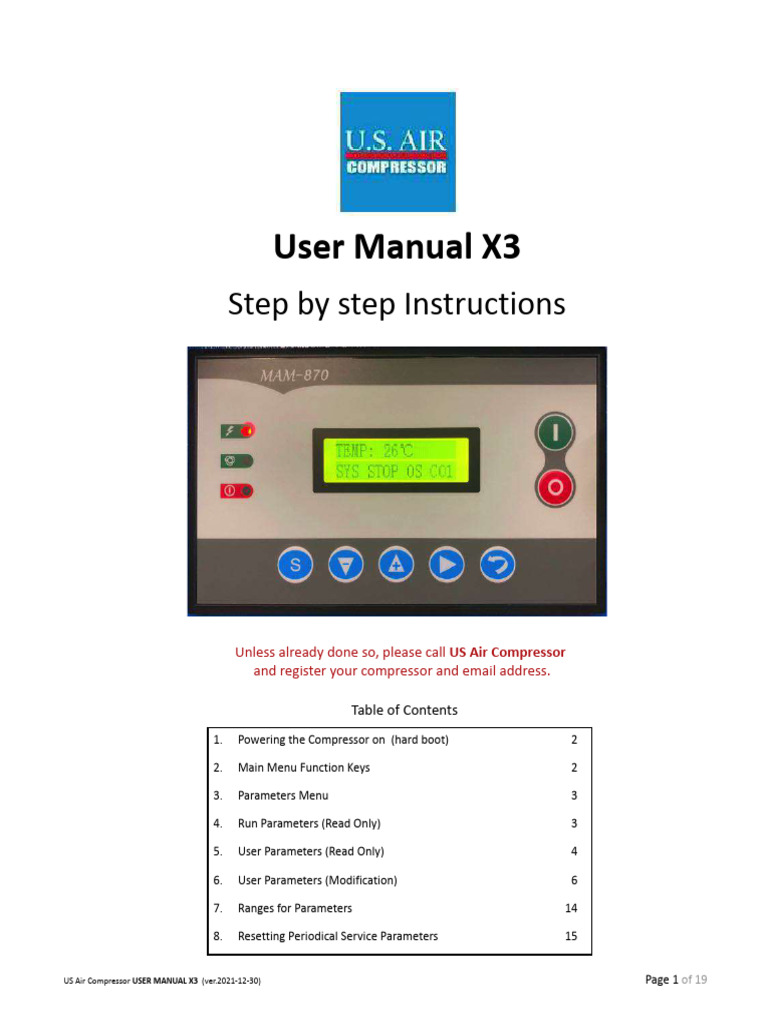 US AIR USER MANUAL X3 MDI | PDF | Booting | Menu (Computing)
