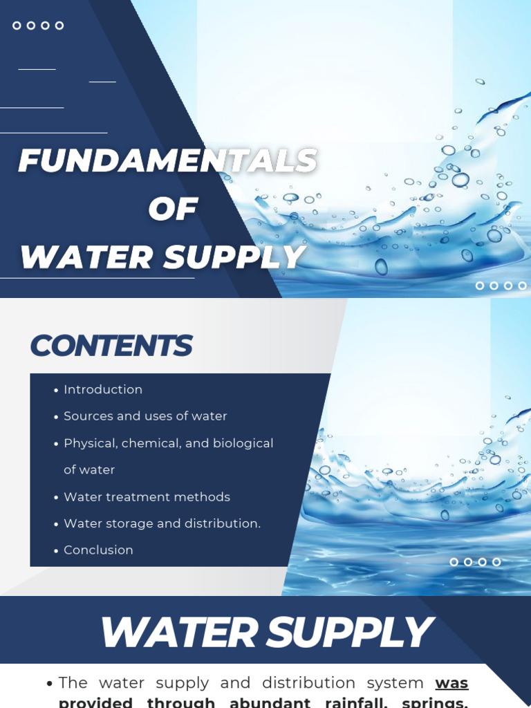 Water Supply and Treatment Overview | PDF | Water | Solvation