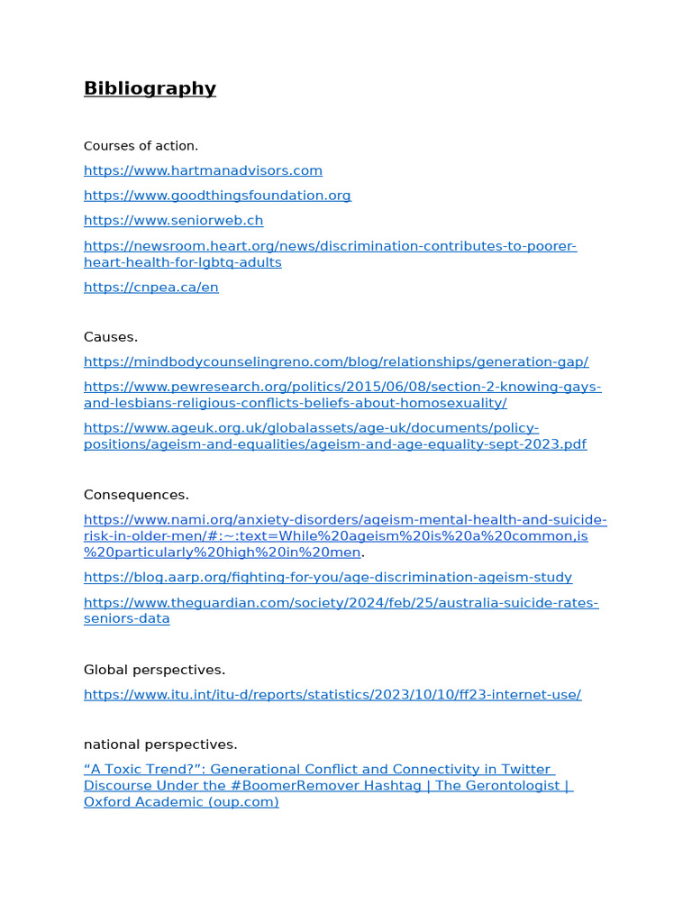 Bibliography IGCSE GP Project | PDF