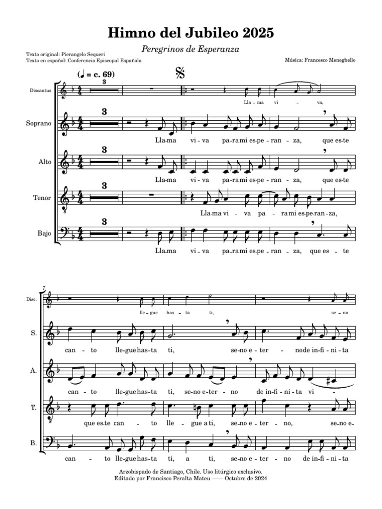 Himno Jubileo 2025 Coro | PDF