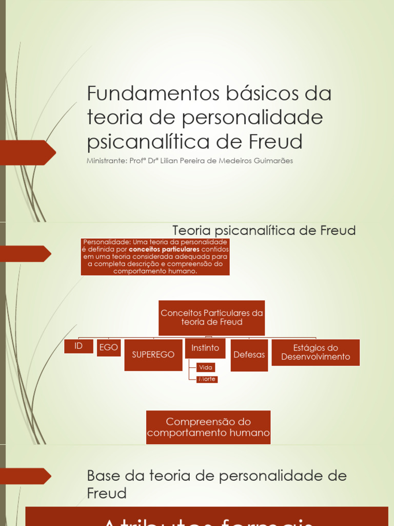 Fundamentos Básicos Da Teoria Da Personalidade de Freud | PDF | Sigmund Freud | Psicanálise