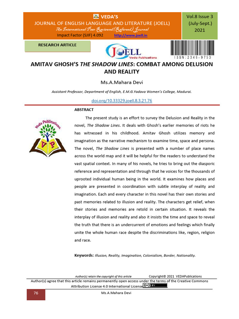 76 80 Amitav Ghoshs The Shadow Lines | PDF