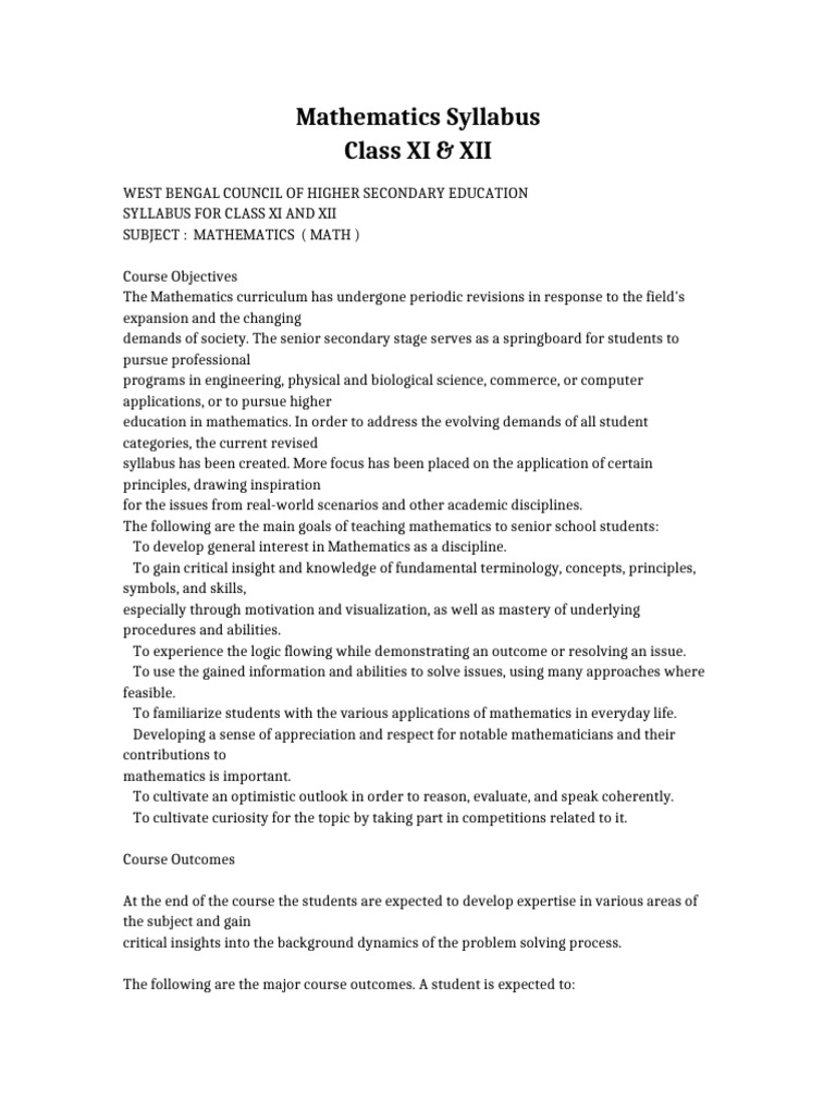 Enhanced MATH Syllabus | PDF | Matrix (Mathematics) | Euclidean Vector