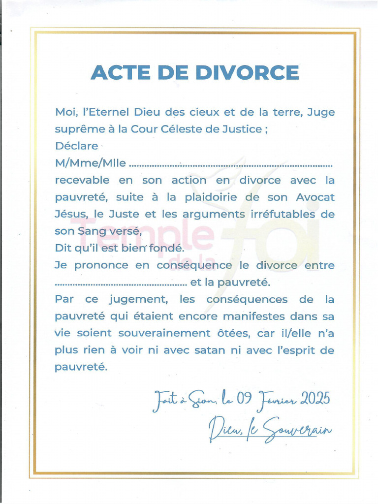 Acte de Divorce | PDF