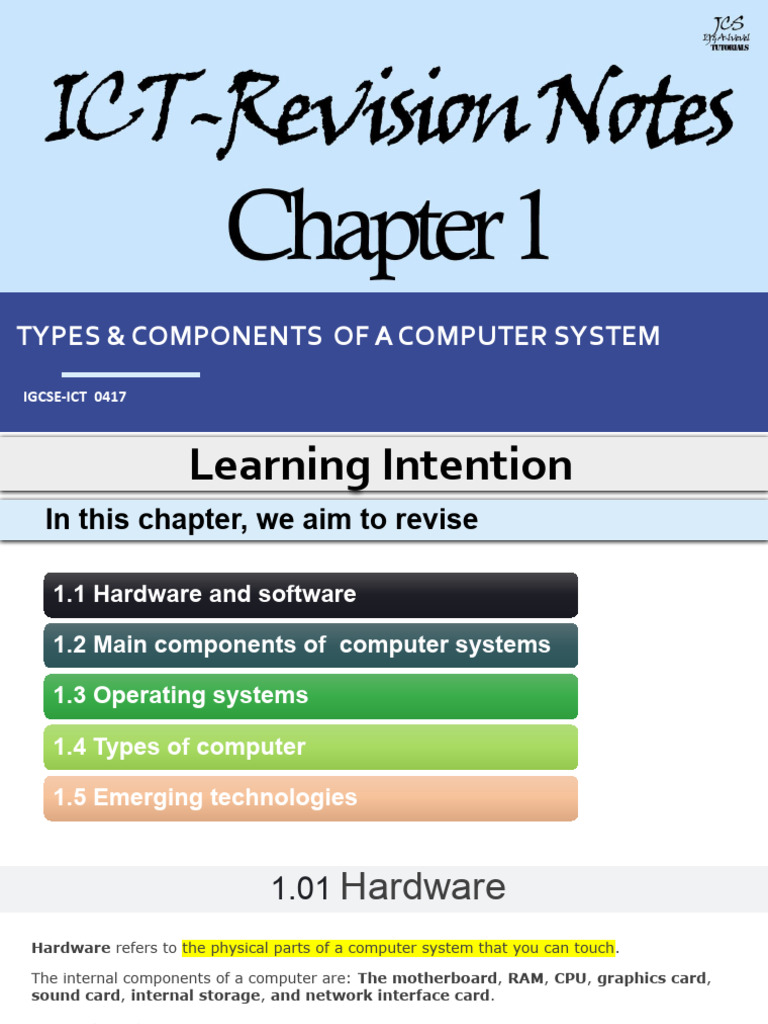 TYPES AND COMPONENTS OF A COMPUTER SYSTEM.pptx | PDF | Graphical User Interfaces | Computer Data ...