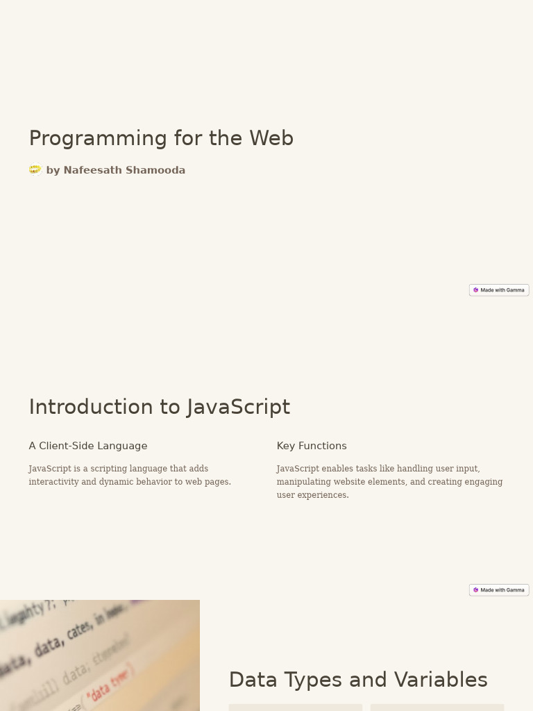 Programming For The Web | PDF | Java Script | Computer Programming