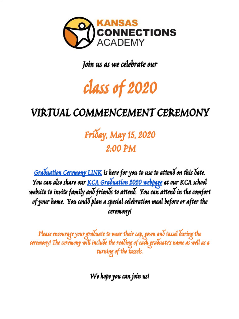 2020 Virtual Graduation Ceremony Info 4 | PDF