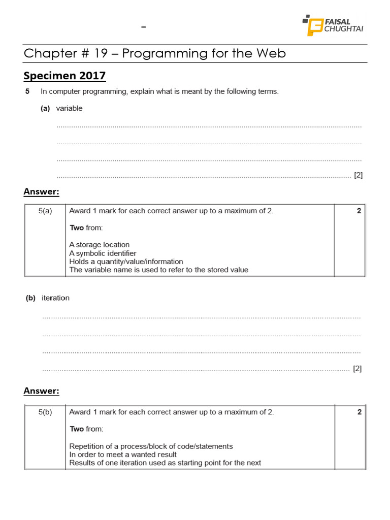 Chapter 19 Programming For The Web | PDF
