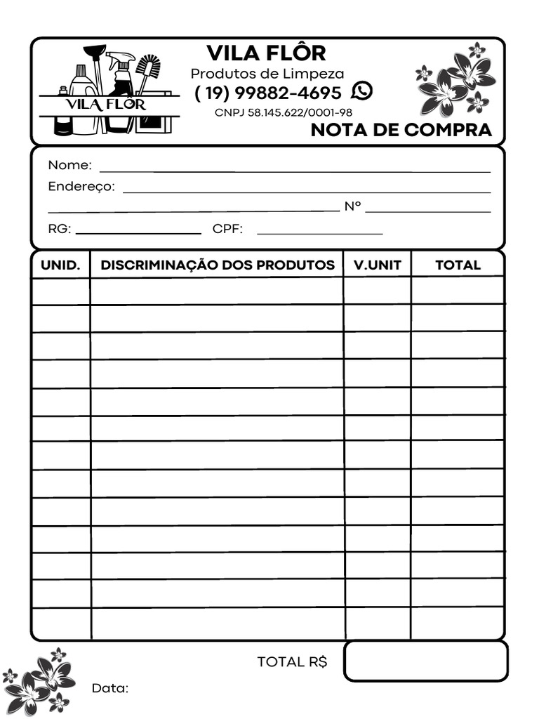 Talão de Recibo Documento A5 Preto e Branco - 20250124 - 094134 - 0000 ...