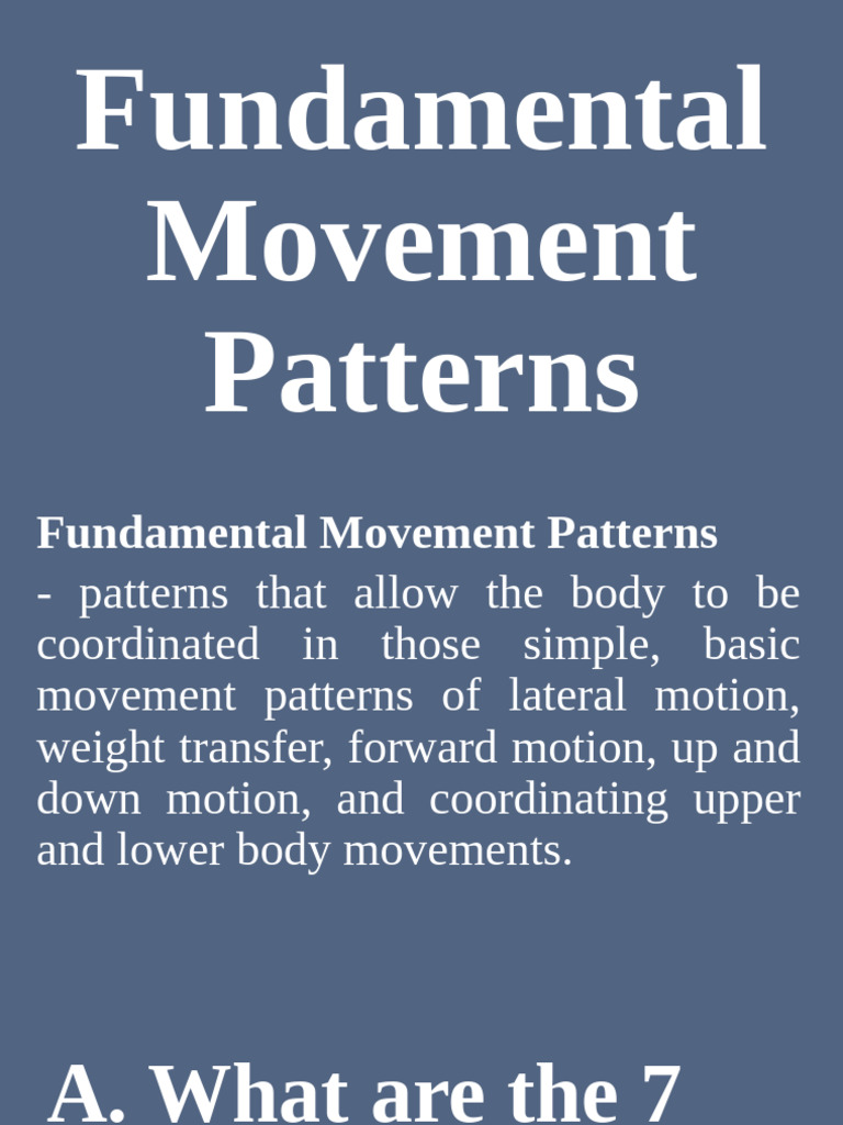 FUNDAMENTAL Movement Patterns | PDF | Muscle Contraction | Breathing