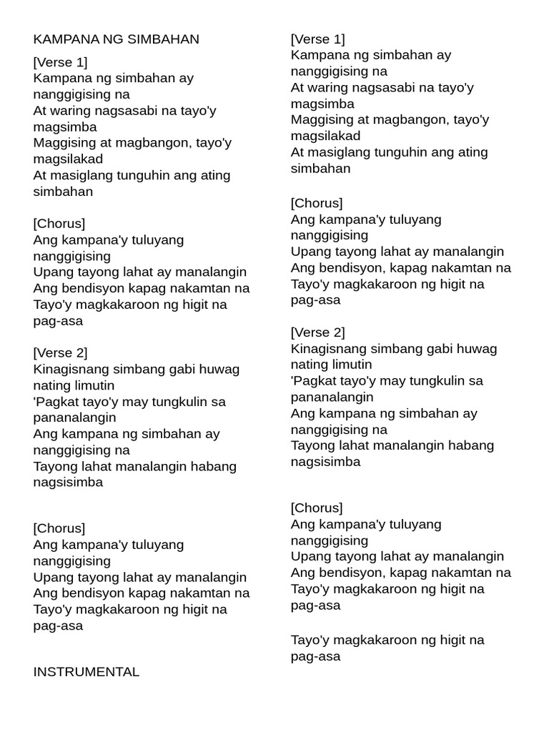 Kampana NG Simbahan | PDF