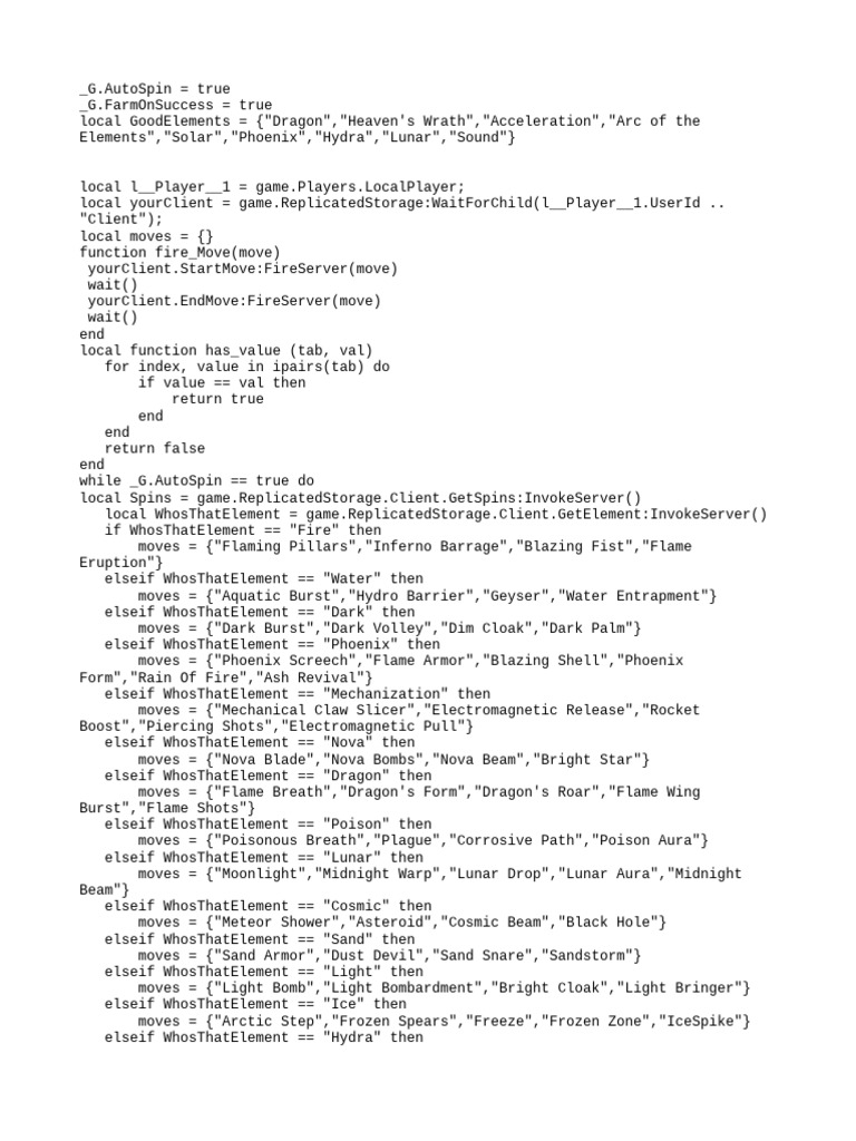 Elemental Grind Game SPIN FARM | PDF