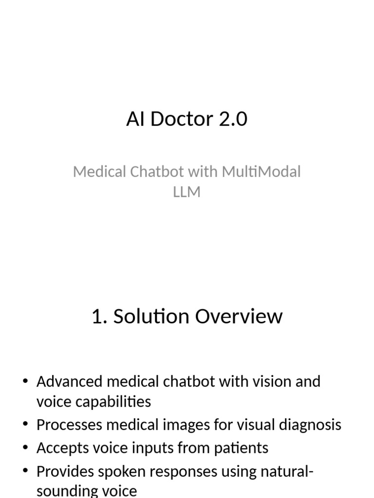 AI Doctor 2 0 Presentation | PDF
