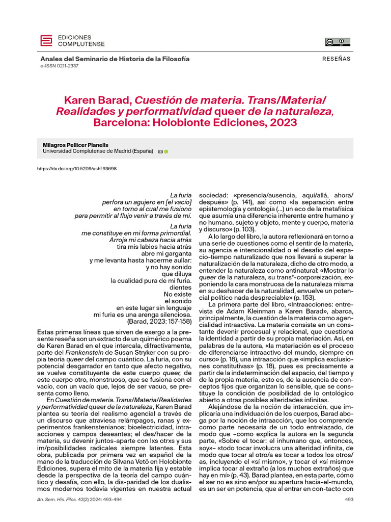 Karen Barad, Queer Barcelona: Holobionte Ediciones, 2023 | PDF ...