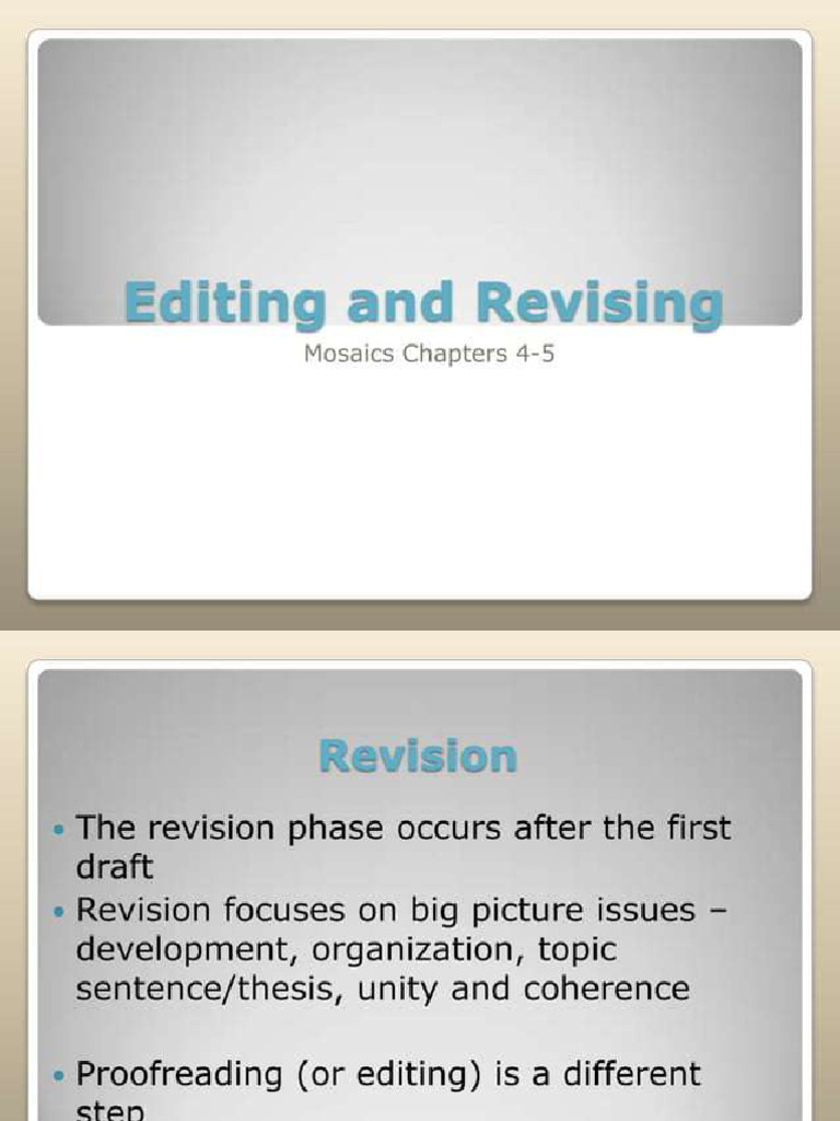 Revising and Editing | PDF