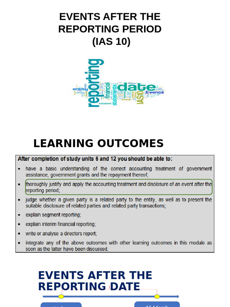 IAS 10: Events After Reporting Period | PDF | Dividend | Financial ...
