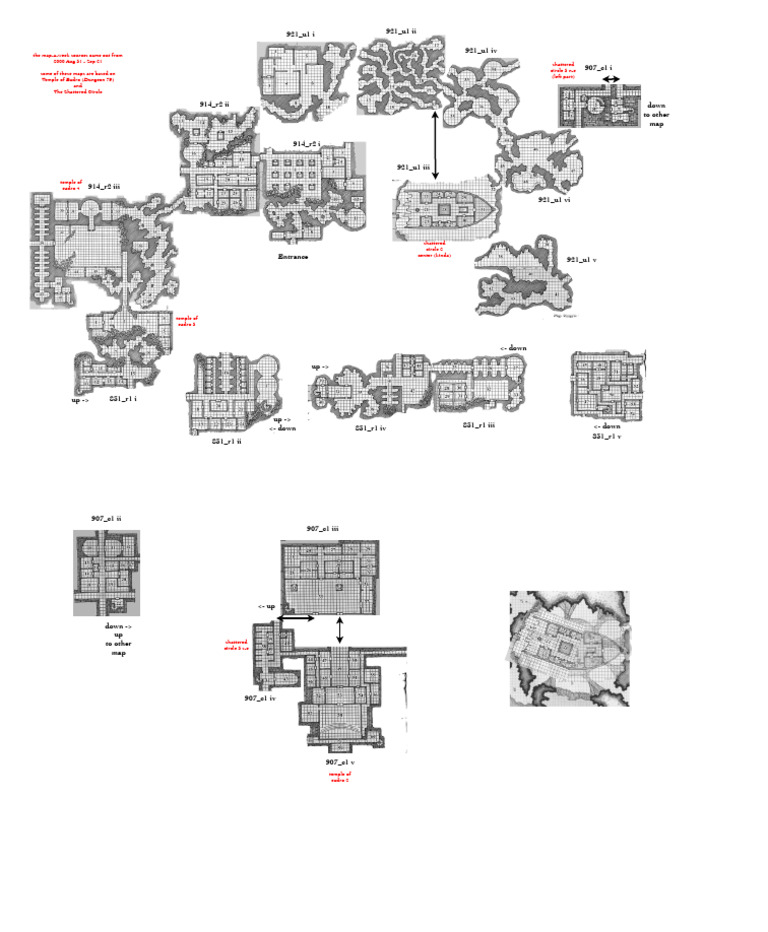 Crypt of The Magician Assembled Maps | PDF