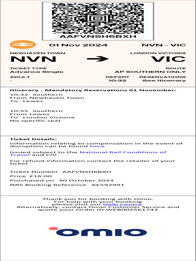 Omio Mobile Tickets 2561743 2561742 | PDF | Railway Companies ...