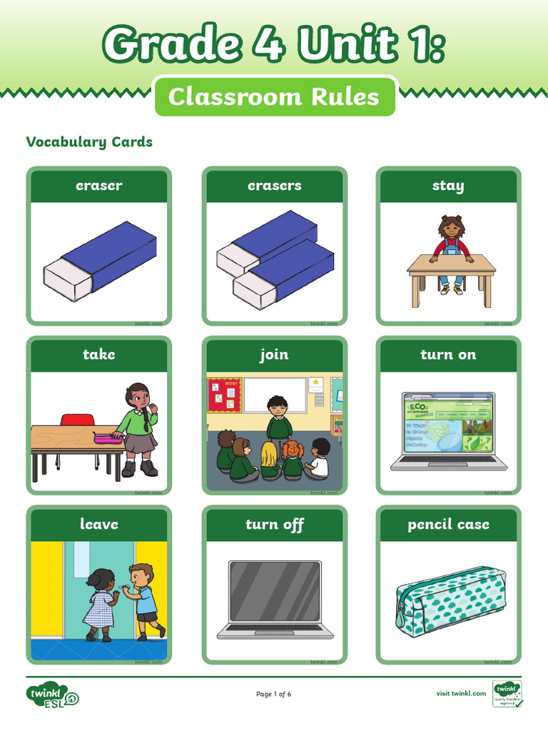 TR e 1702015969 Turkey Curriculum English Vocabulary Cards Grade 4 Unit ...