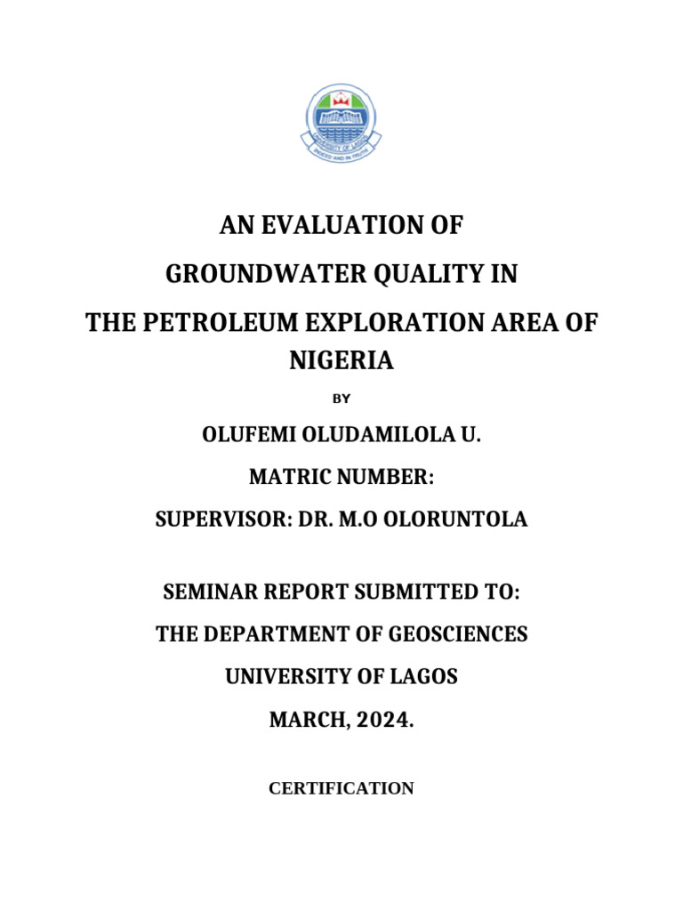 An Evaluation of The Petroleum Exploration Area in Nigeria | PDF ...