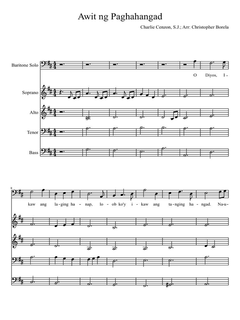 Awit NG Paghahangad Satb | PDF