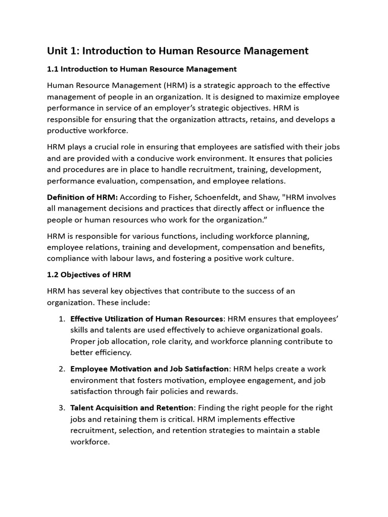 HRM Notes | PDF | Cost Of Living | Human Resource Management