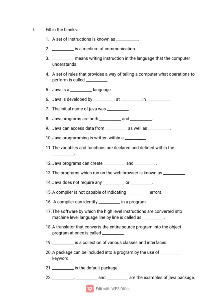 Java Questions | PDF | Computer Programming | Software Engineering Java Questions | PDF | Computer Programming | Software Engineering