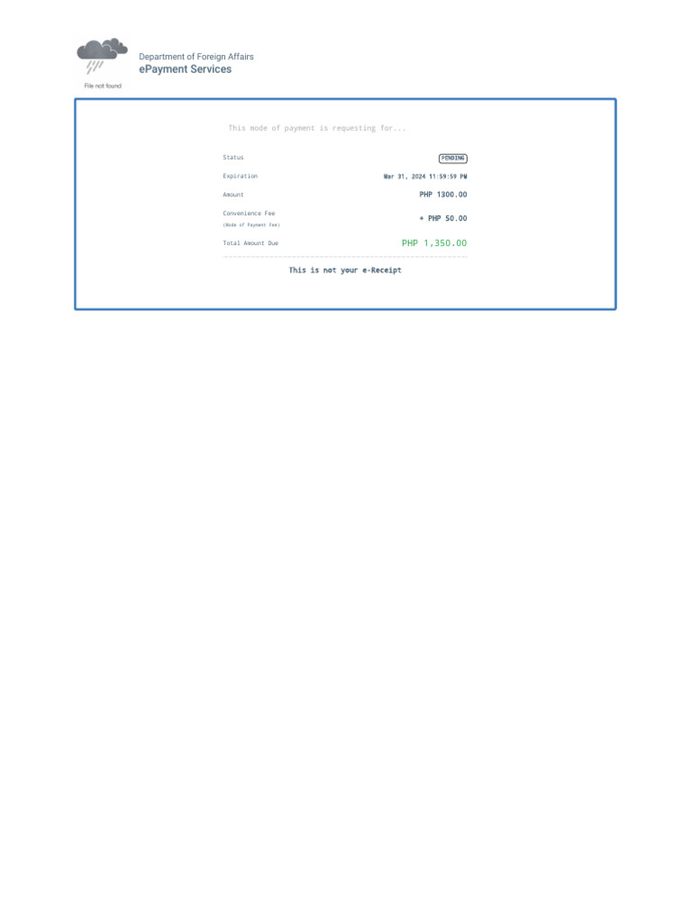 Dfa Payment May 2 | PDF