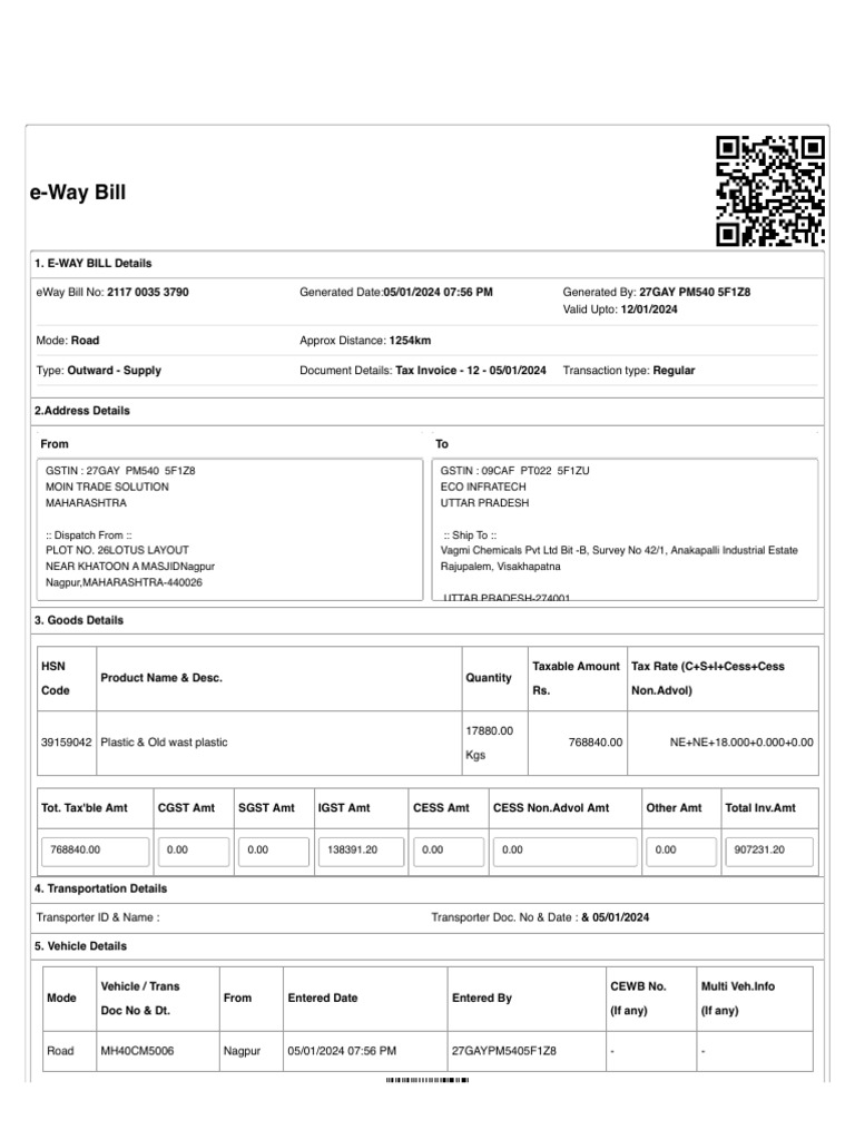 E-Way Bill System | PDF | Government | Public Finance