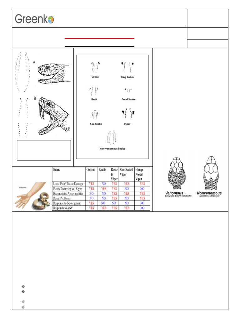 EHS Alert-First-Aid For Snake Bite | PDF | Medical Specialties