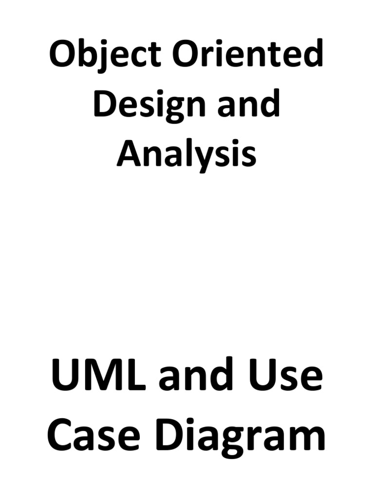 Ooad 3 | PDF | Unified Modeling Language | Use Case