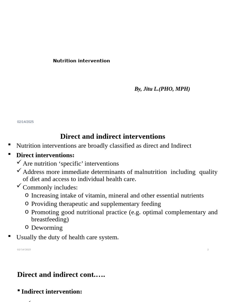 Nutrition Intervention Part Five | PDF | Nutrition | Diet & Nutrition