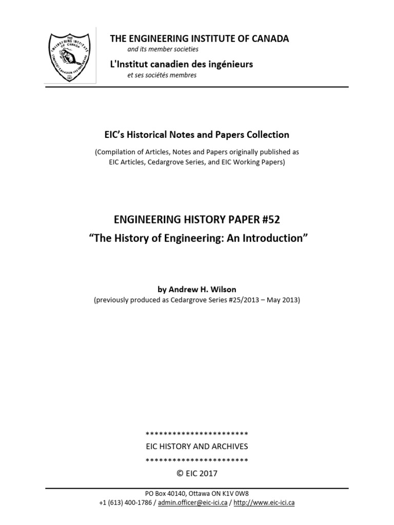 EIC Paper 52 - History of Engineering | PDF