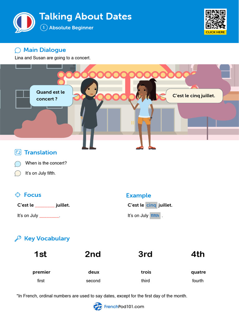 French Talk Dates and Plans | PDF