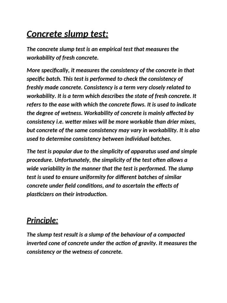 Slump Test Yehia | PDF