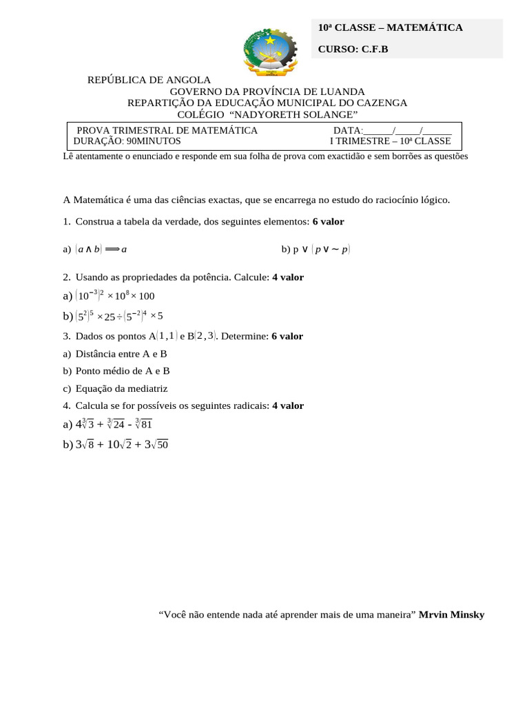 República de Angola CFB | PDF
