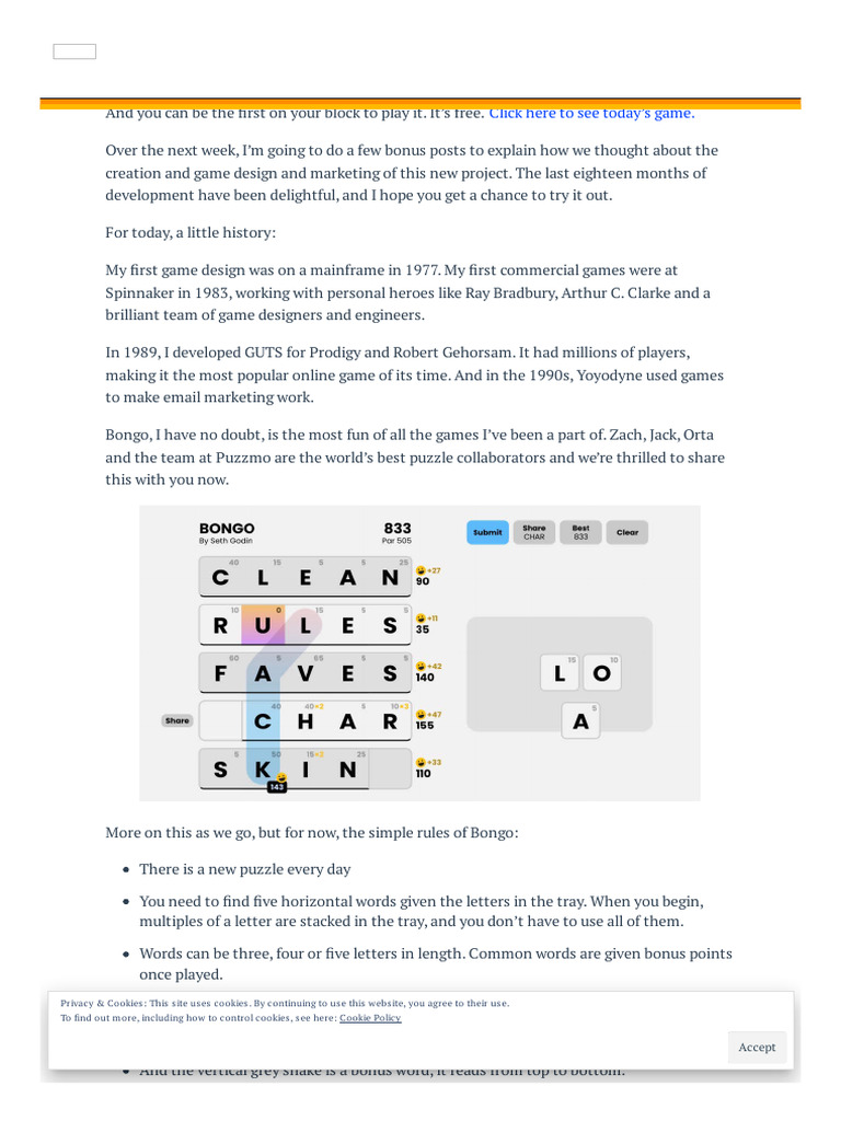 Seths Blog 2024 11 Bongo Is Here | PDF