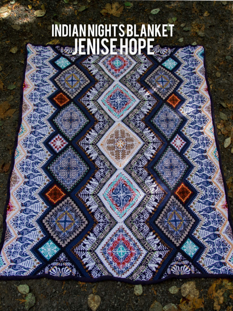 Indian Nights Blanket Knitting Pattern | PDF | Knitting | Textile Arts