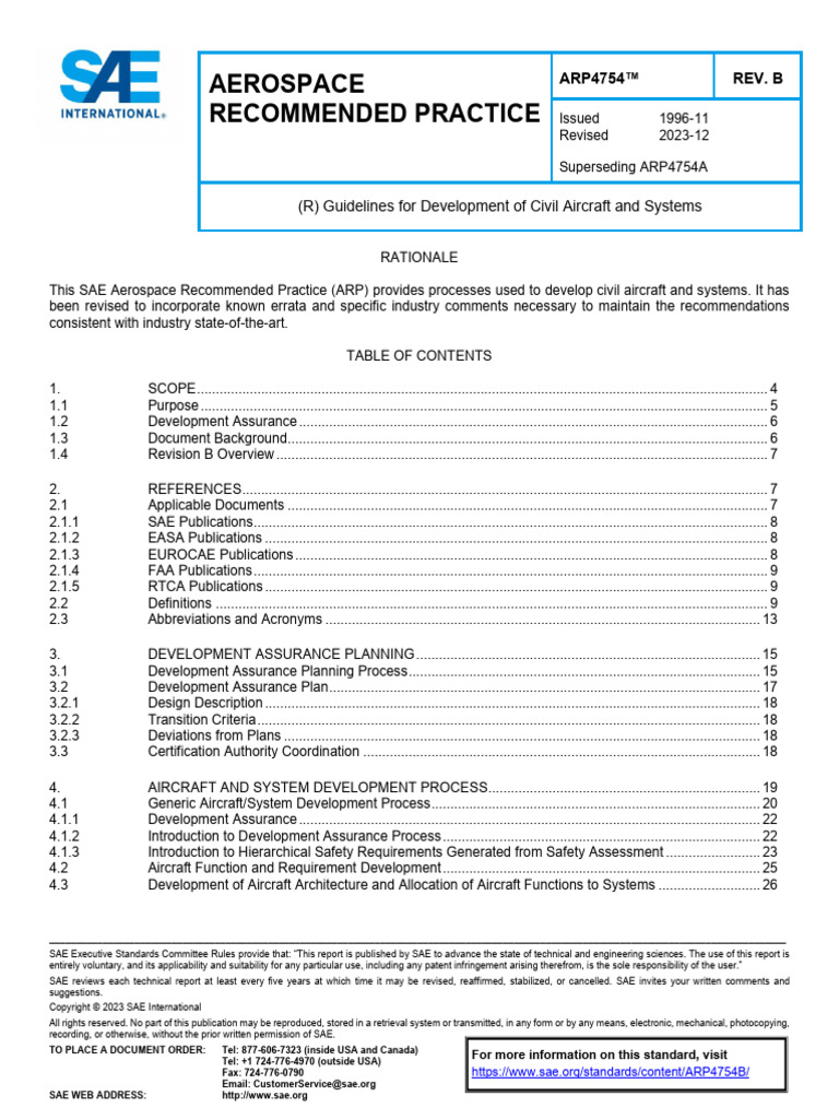 ARP4754B Guidelines for Aircraft Systems | PDF | Computing | Systems ...