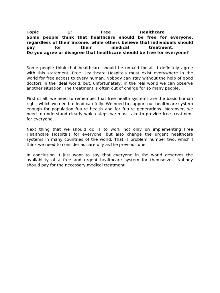 Healthcare Essay IR | PDF