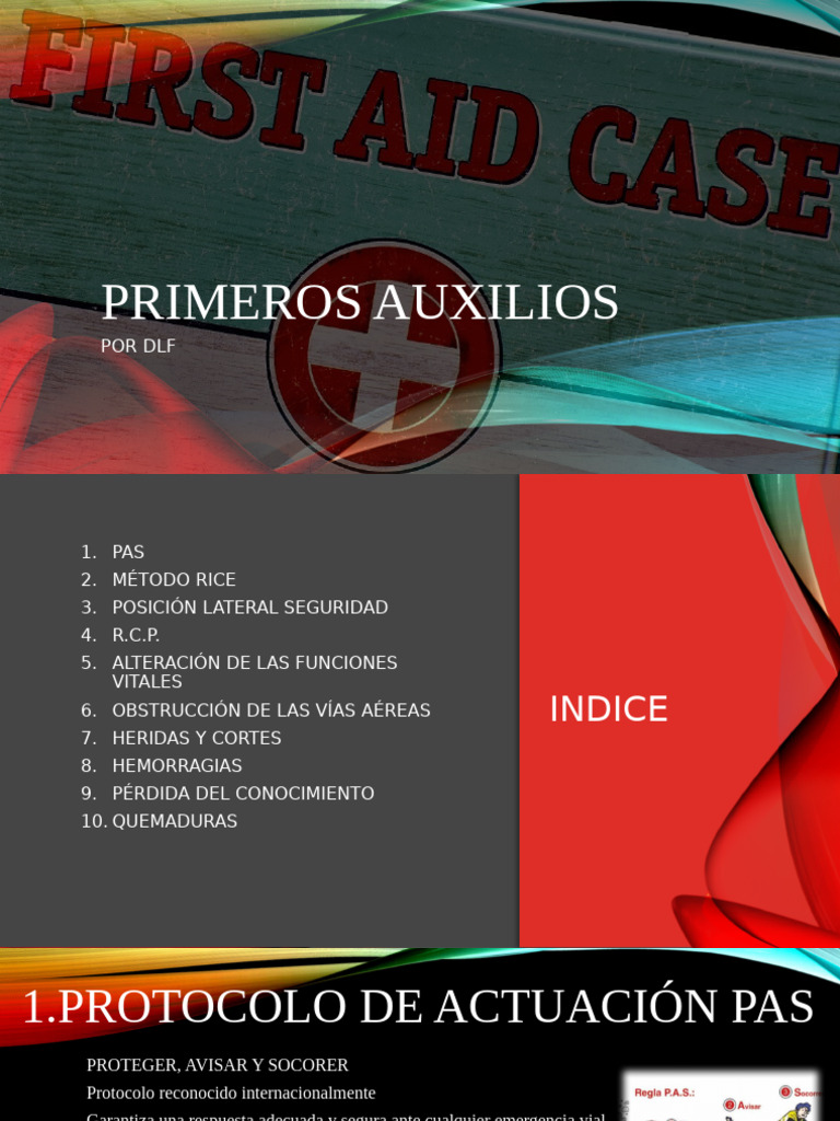 Primeros Auxilios | PDF | Reanimación cardiopulmonar | Herida