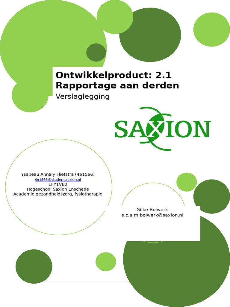 2.1 Rapportage Aan Derden | PDF