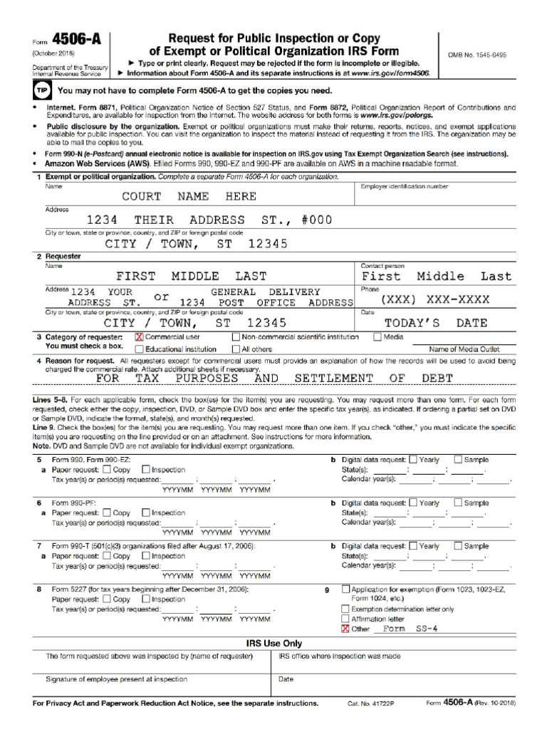 4506 A TEMPLATE | PDF